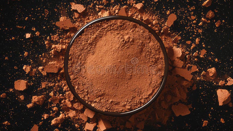 Realistic Cocoa Powder in Bowl on Dark Surface for Cooking and Baking ...