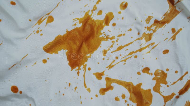 Realistic Coffee Stain Pattern on White Fabric for Design and Texture ...