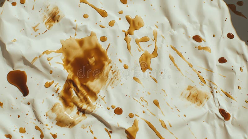 Realistic Coffee Stain on White Fabric for Design and Art Concepts ...
