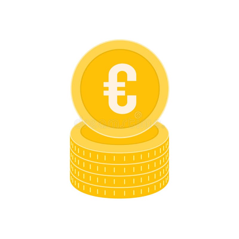 Realistic Coin Vector Icon Design Template. Gold Coin Stack Vector ...