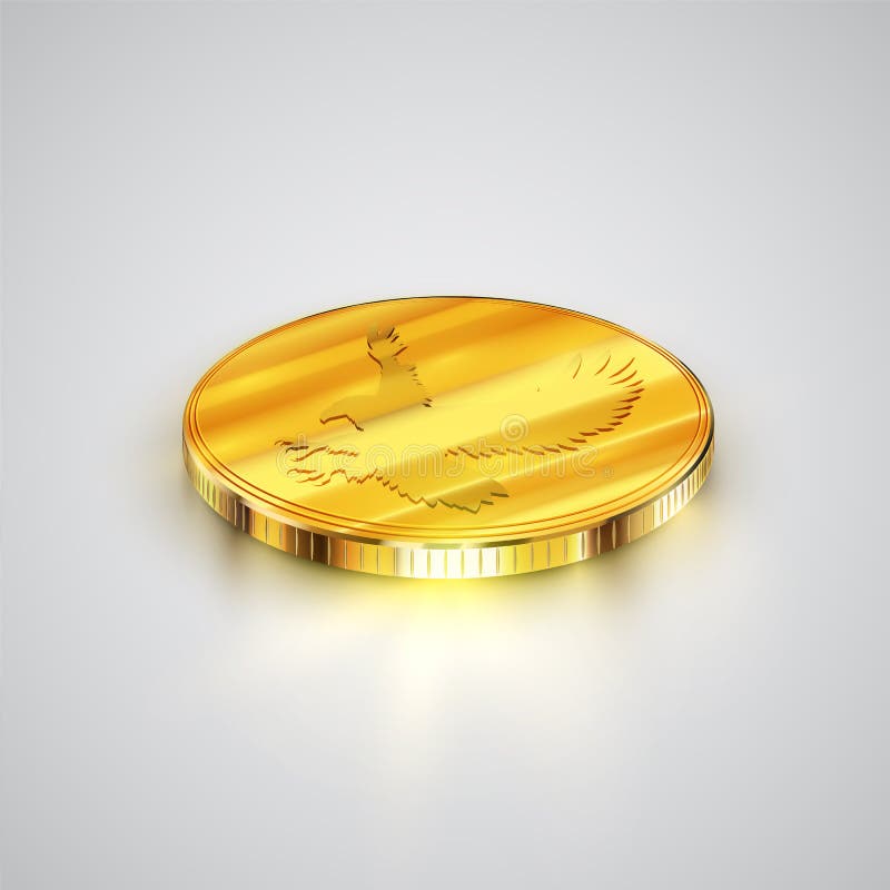 Realistic Coin, Vector Illustration Stock Vector - Illustration of ...
