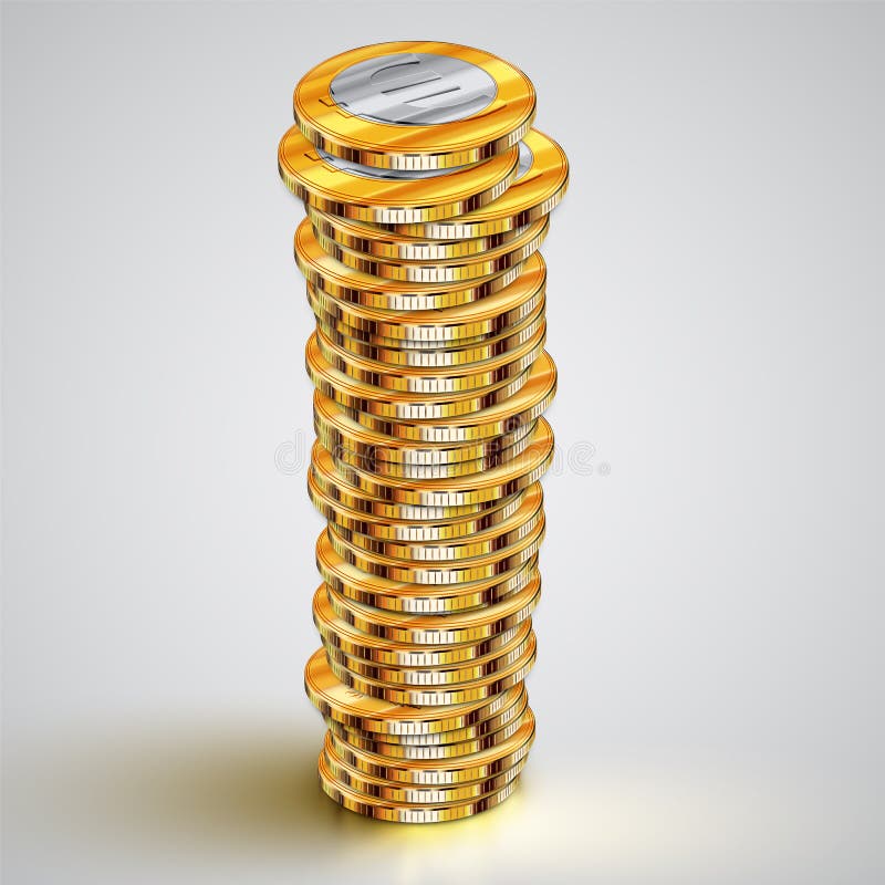 Realistic Coins, Vector Illustration Stock Vector - Illustration of ...