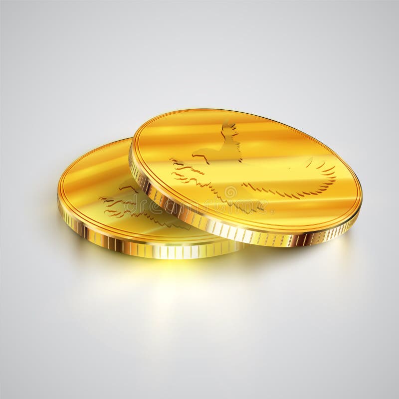 Realistic Coins, Vector Illustration Stock Vector - Illustration of ...