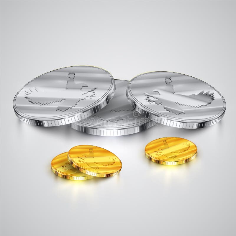 Realistic Coins, Vector Illustration Stock Vector - Illustration of ...