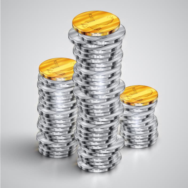 Realistic Coins, Vector Illustration Stock Vector - Illustration of ...