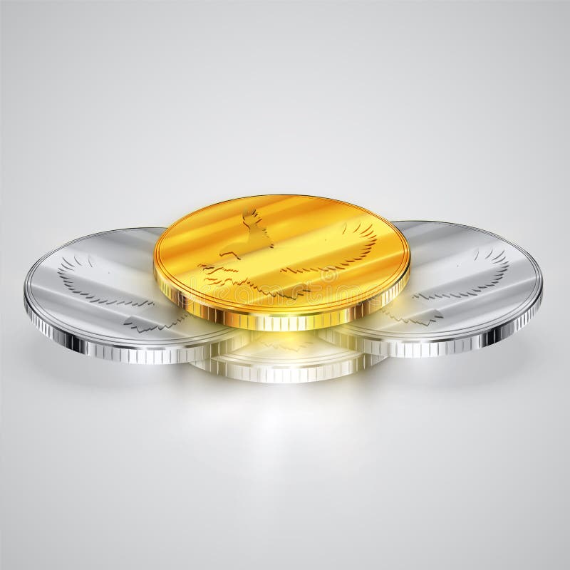Realistic Coins, Vector Illustration Stock Vector - Illustration of ...
