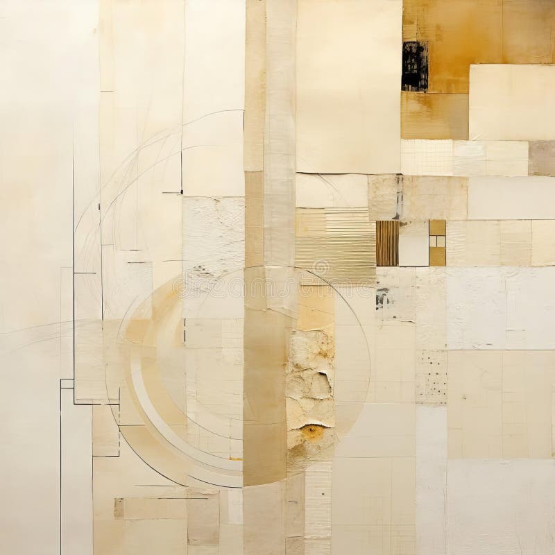 Realistic Collage Background Textures with Ivory and Cream Tones Stock ...