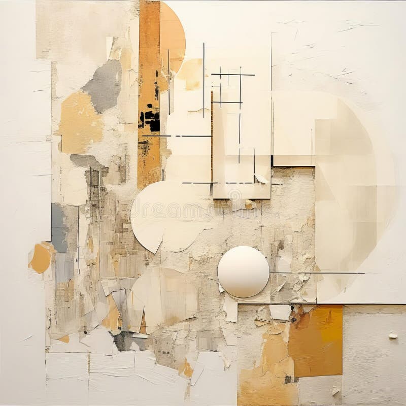 Realistic Collage Background Textures with Ivory and White Cutouts ...