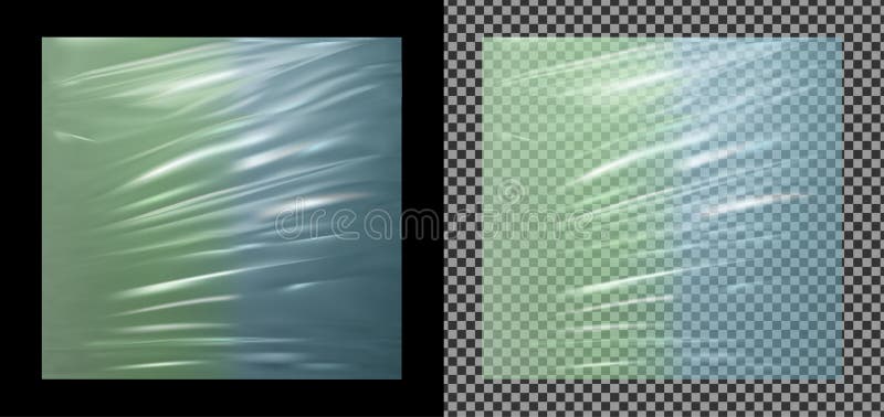Realistic Color Transparent Plastic Wrapper Texture Stock Vector ...