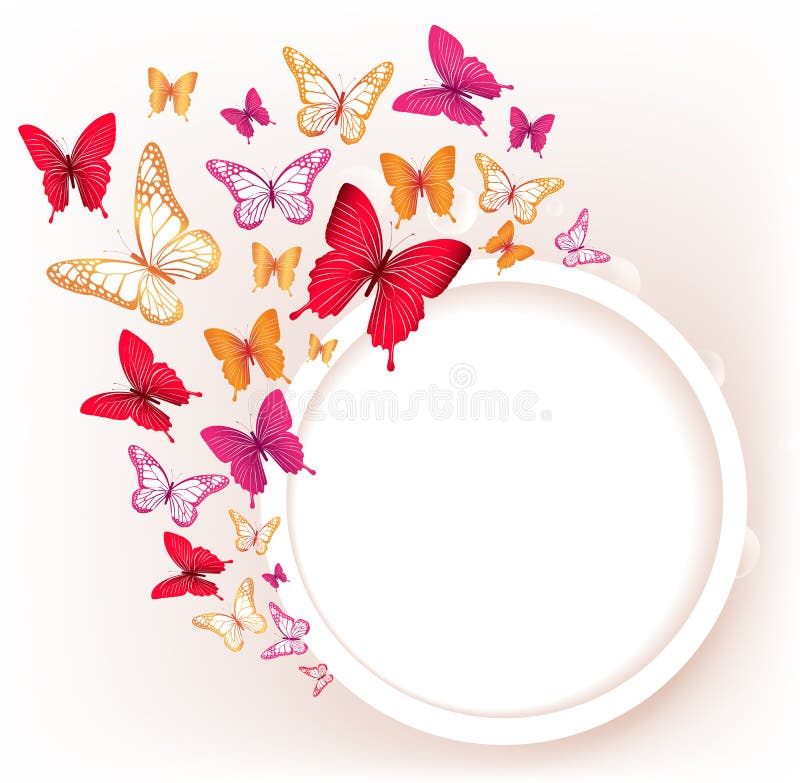 Butterflies in Spring stock vector. Illustration of vector - 4924000