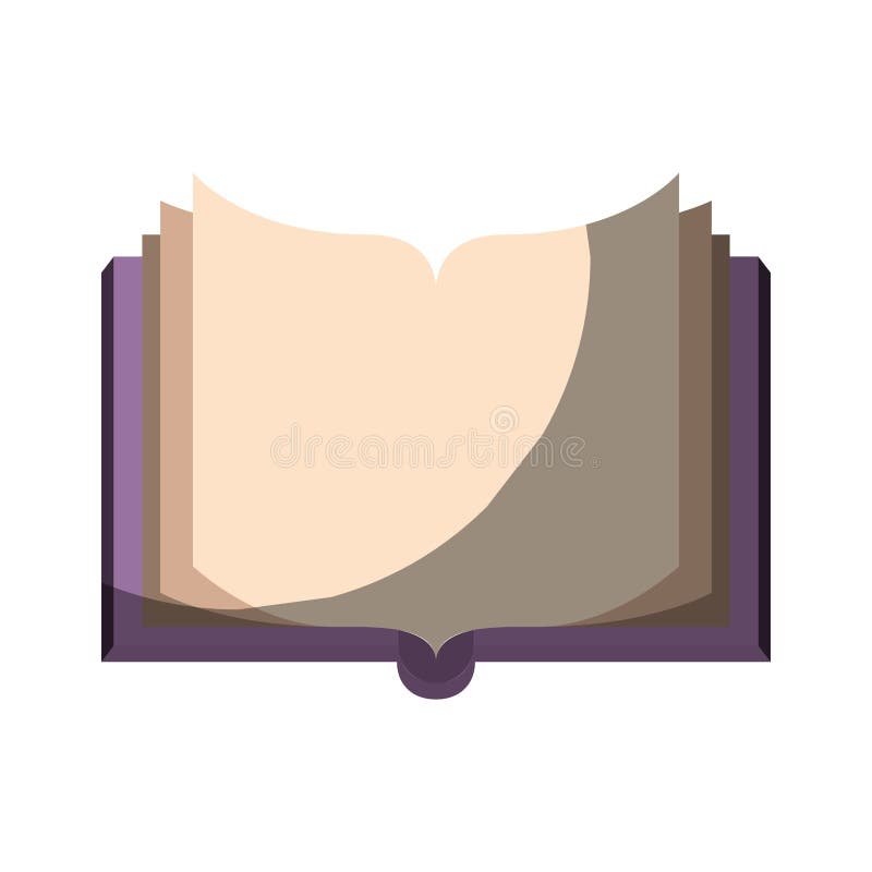 Realistic Colorful Shading Image of Front View Open Book Stock Vector ...
