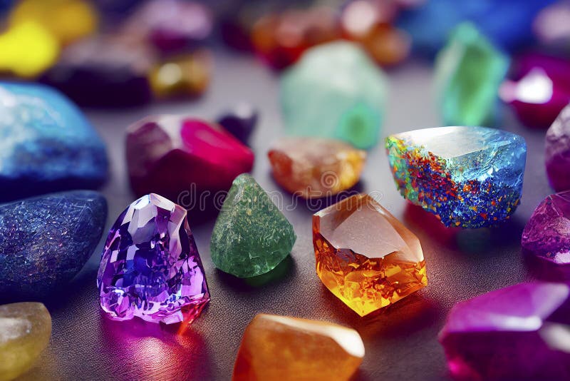 Realistic Colorful Shiny Glowing Magic Crystals Abstract Background ... Realistic Colorful Shiny Glowing Magic Crystals Abstract Background ...