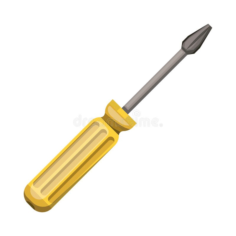Realistic Colorful Silhouette of Phillips Screwdriver Stock Vector ...