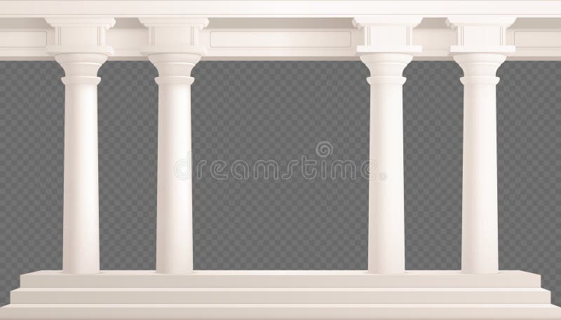 Realistic Columns Composition Stock Vector - Illustration of doric ...