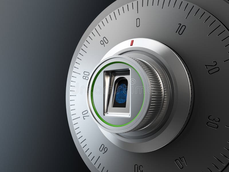 Realistic Combination Safe Lock. Isolated on White Background. 3d ...