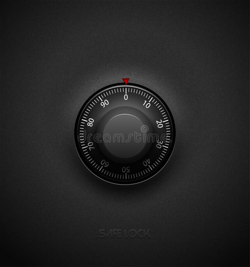 Realistic Combination Safe Lock Volume Element on Textured Plastic ...