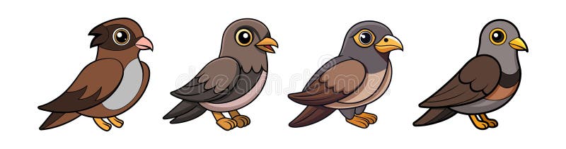 Realistic Common Nighthawk Bird Illustration Stock Vector ...