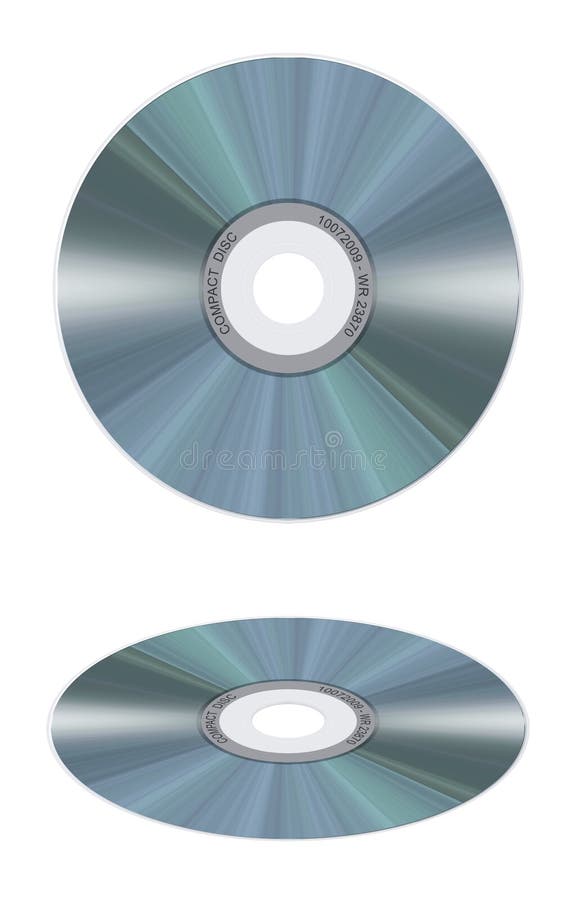 Realistic Compact Disc on White Background Stock Illustration ...