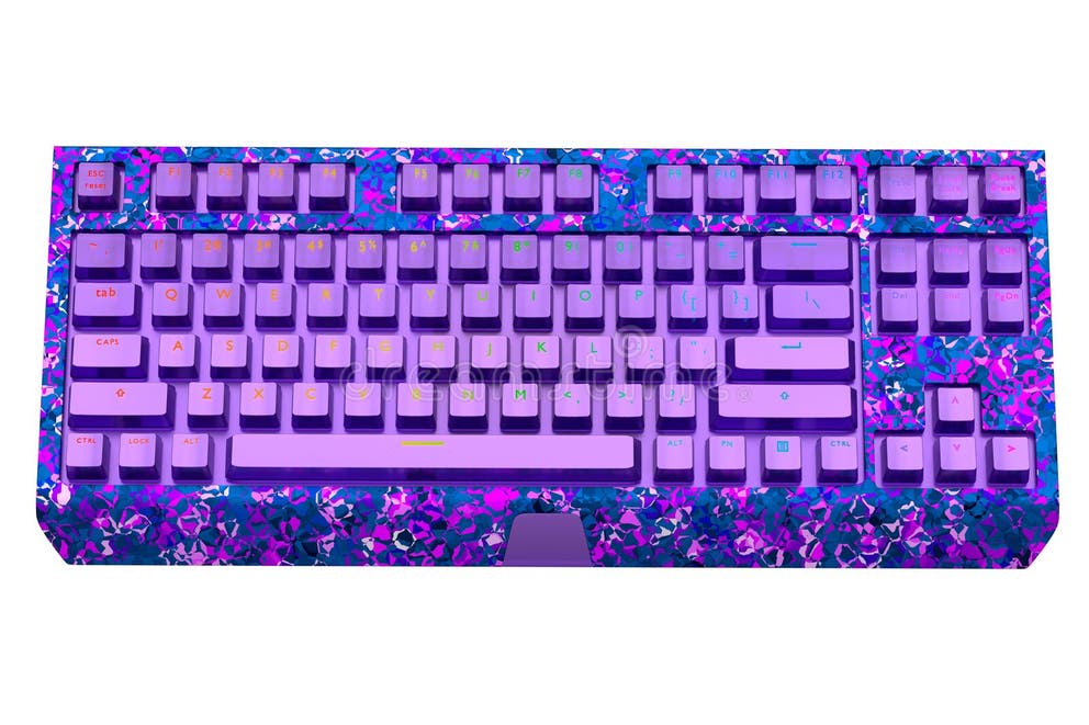 Realistic Computer Keyboard with Seamless Wavy Pattern Isolated on ...