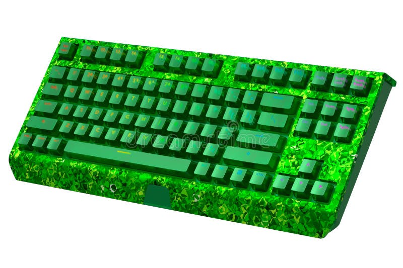 Realistic Computer Keyboard with Seamless Wavy Pattern Isolated on ...