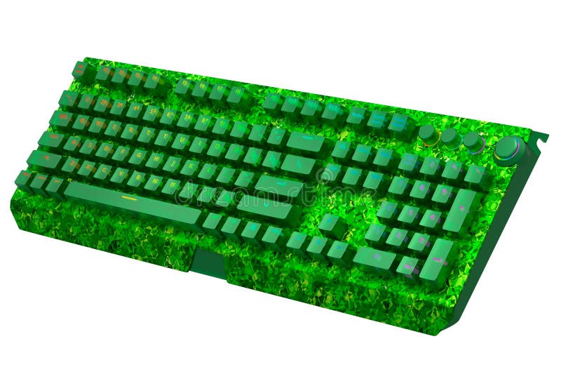 Realistic Computer Keyboard with Seamless Wavy Pattern Isolated on ...