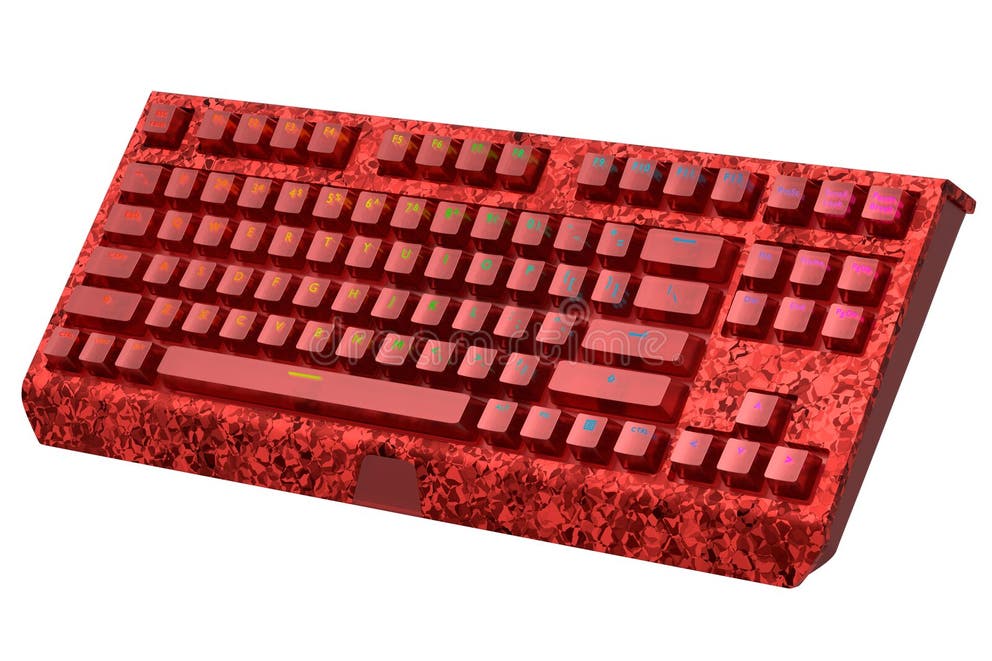 Realistic Computer Keyboard with Seamless Wavy Pattern Isolated on ...