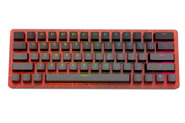 Realistic Computer Keyboard with Seamless Wavy Pattern Isolated on ...