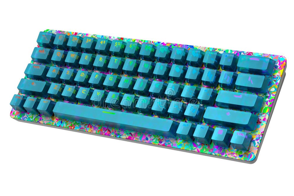 Realistic Computer Keyboard with Seamless Wavy Pattern Isolated on ...