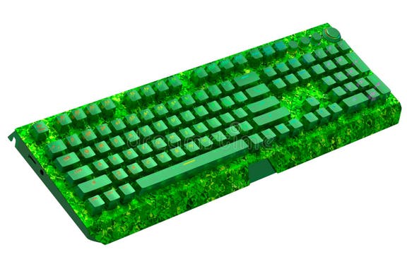 Realistic Computer Keyboard with Seamless Wavy Pattern Isolated on ...