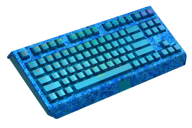 Realistic Computer Keyboard with Seamless Wavy Pattern Isolated on ...