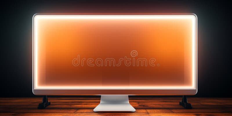 Realistic Computer Monitor Isolated on White Background Stock Photo ... Realistic Computer Monitor Isolated on White Background Stock Photo ...