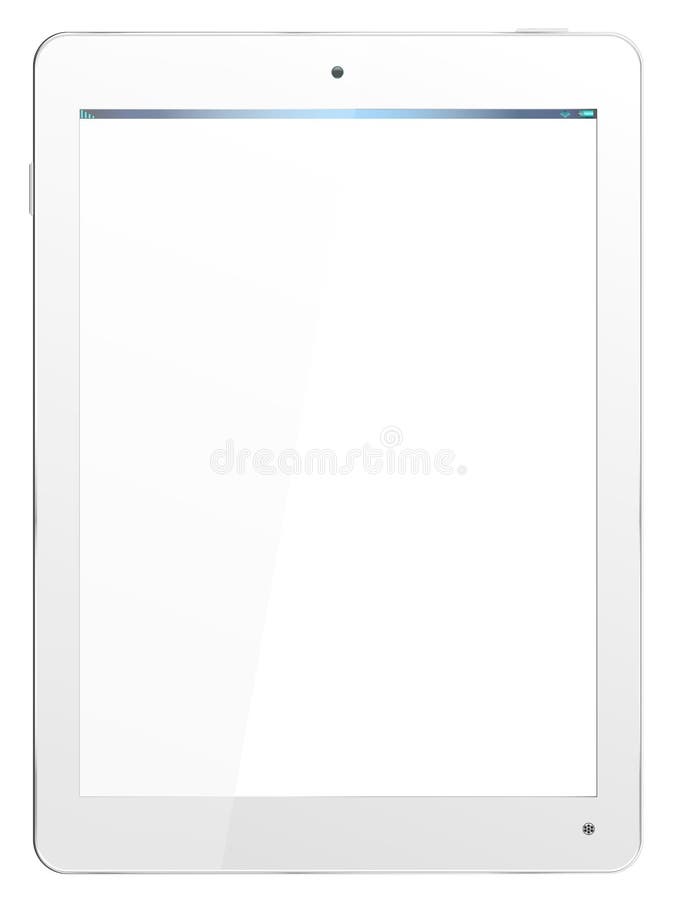 Realistic Computer Tablet in White Stock Vector - Illustration of ...