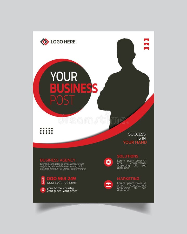 Realistic Corporate Business Flyer or Minimalistic Business Leaflet ...