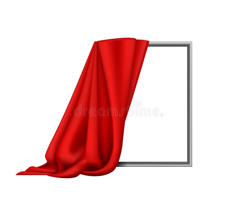 Realistic Covered Mirror stock illustration. Illustration of luxury ...