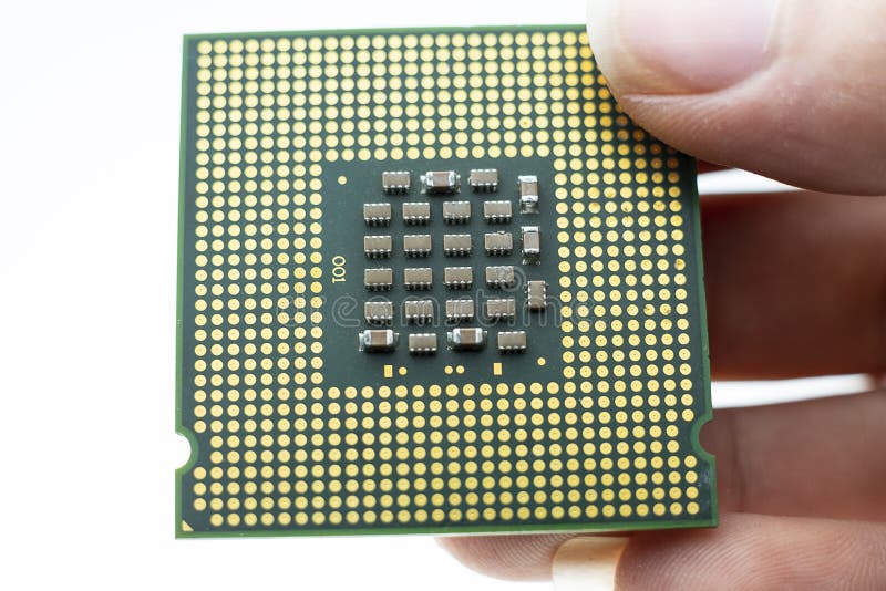 Realistic Cpu Back View Processor Chip Stock Photo - Image of hardware ...