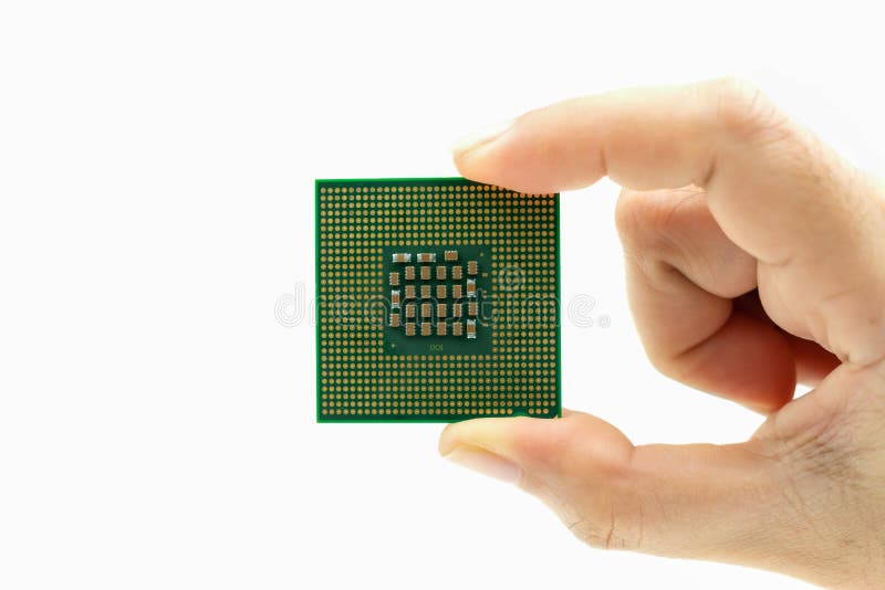Realistic Cpu Back View Processor Chip Stock Image - Image of macro ...