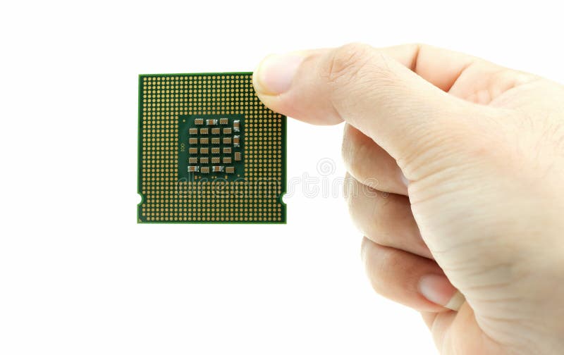 Realistic Cpu Back View Processor Chip Stock Image - Image of macro ...