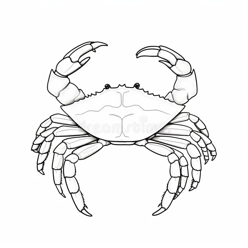 Printable Crab Coloring Page: Vector Illustration in Alastair Magnaldo ...