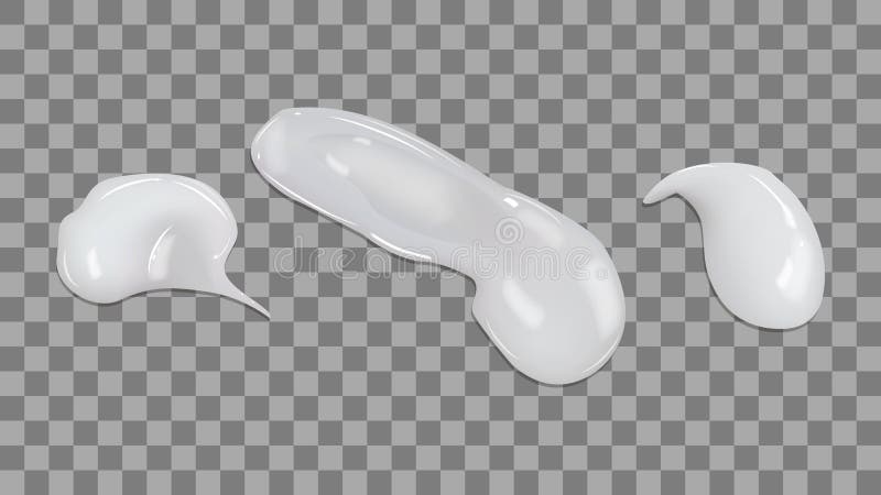 Realistic Cream Texture. Smears of Cream Samples Stock Vector ...