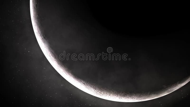Realistic Crescent Moon Animation with Seamless Loop Stock Footage ...