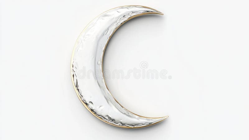 Realistic Crescent Moon Shape Design for Creative Projects Stock Photo ...