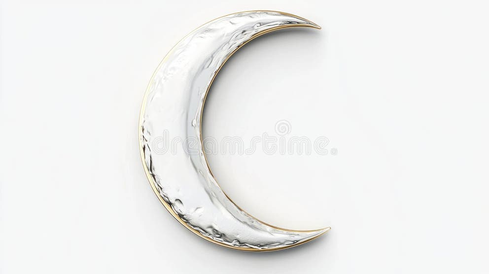 Realistic Crescent Moon Shape Design for Creative Projects Stock Photo ...