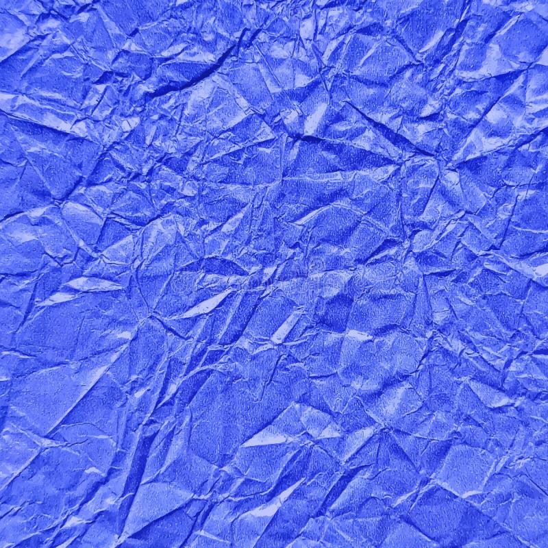 Crumpled Blue Foil Texture, Dark Colors Stock Illustration ...