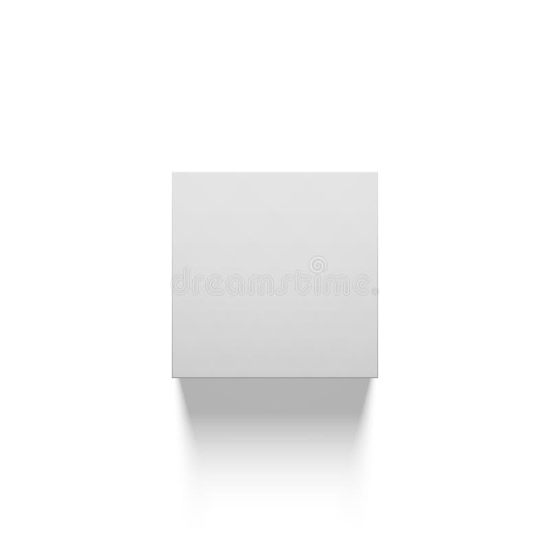 Realistic Cube Shape Template with Shadow Stock Vector - Illustration ...