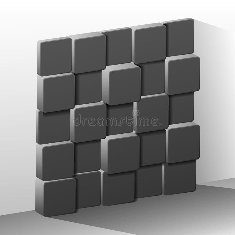 Realistic Cubes on a Light Background Stock Vector - Illustration of ...