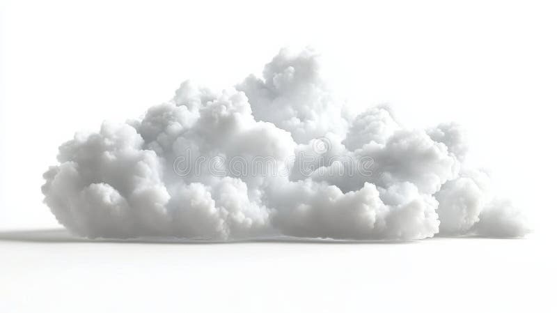 Realistic Cumulus Cloud Isolated on White Background, Cloud Texture, 3D ...