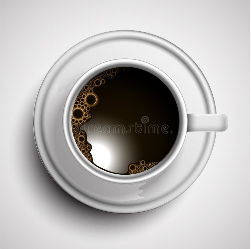 A Realistic Cup of Coffee, Vector Stock Vector - Illustration of ...