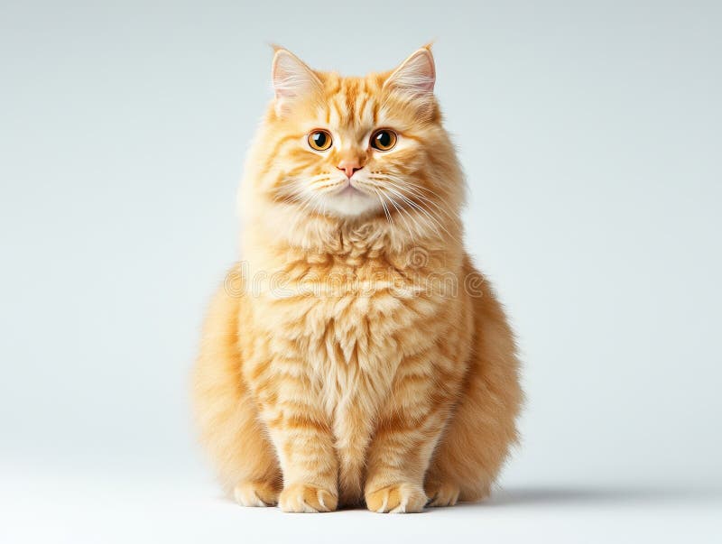 Realistic Curly Haired Cat on Light Background Stock Illustration ...