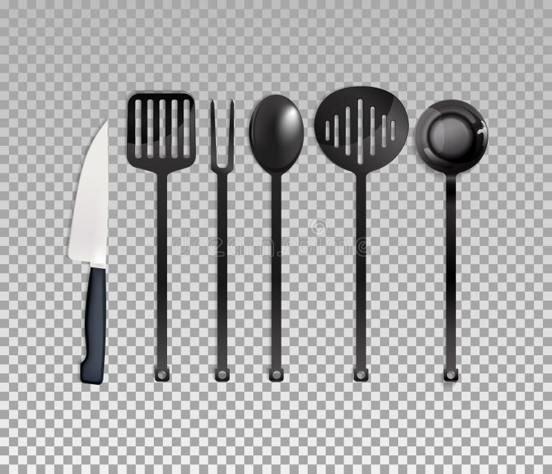 Realistic cutlery set stock vector. Illustration of dinnerware - 88277142