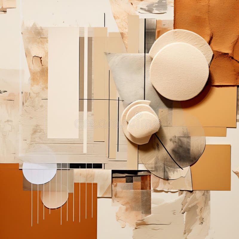 Realistic Cutout Collage Background Textures with Abstraction Stock ...